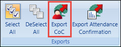 Export Attendance and CoC Files